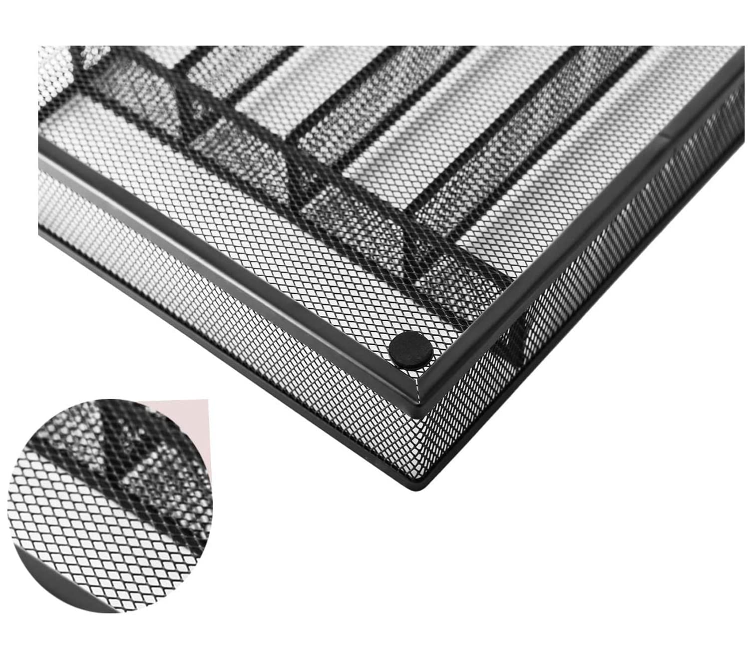 COSWE Silverware Tray for Drawer, Silverware Organizer, Metal Drawer Organizer Kitchen Utensils with Foam Feet Multi Compartments Cutlery Organizer in Drawer