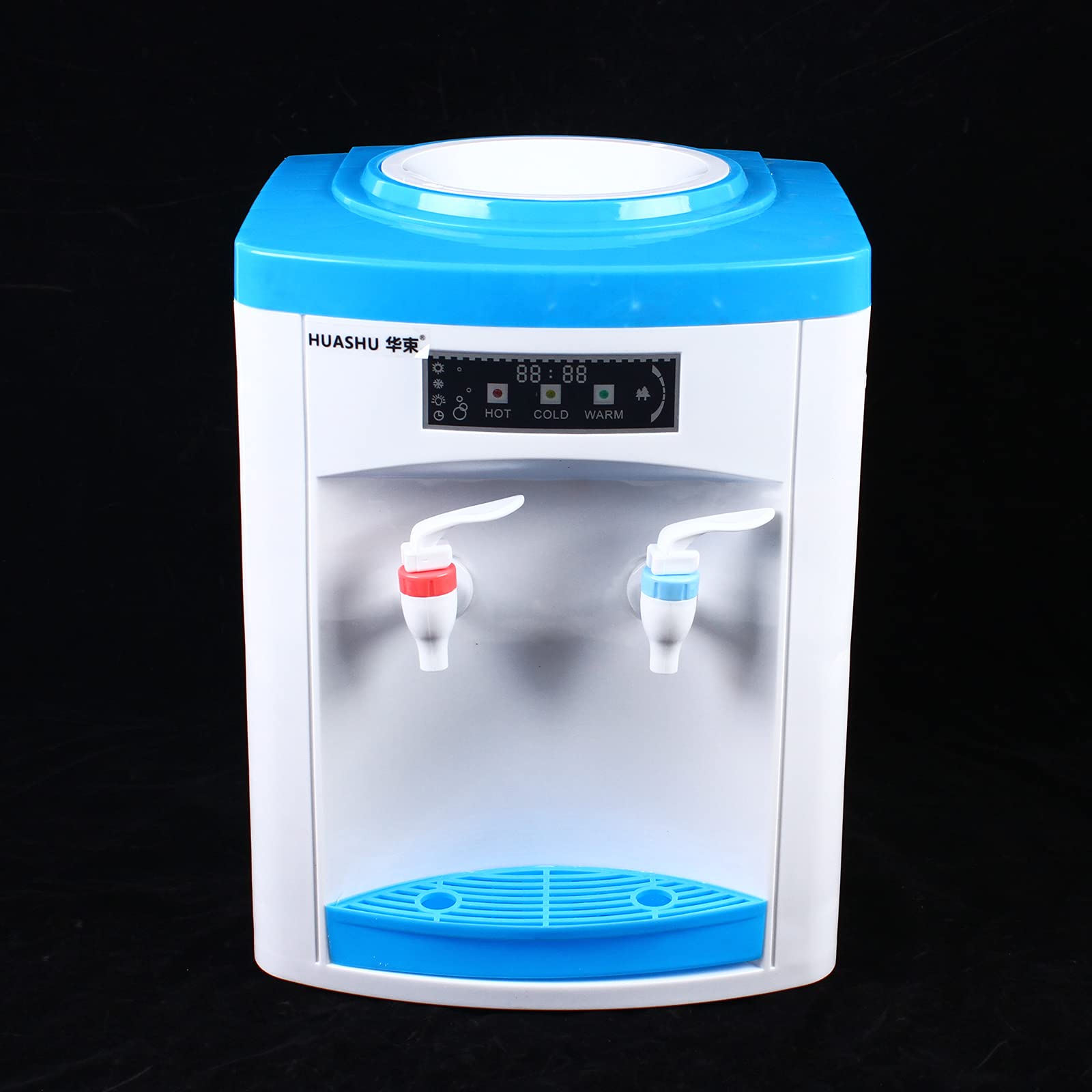 HuaShuani Top Loading Water Dispenser, Compact Mini Water Dispenser,Desktop Electric Hot Cold Water Dispenser for Home Office,5 Gallon 304 Food Grade Liner,PP Fuselage,46°F-194°F