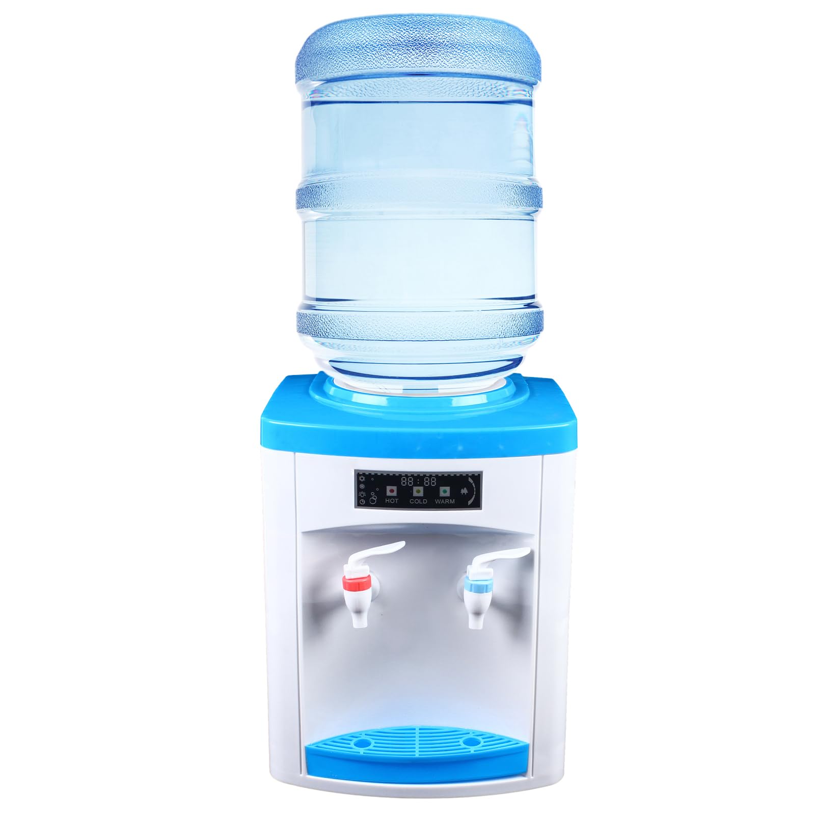 HuaShuani Top Loading Water Dispenser, Compact Mini Water Dispenser,Desktop Electric Hot Cold Water Dispenser for Home Office,5 Gallon 304 Food Grade Liner,PP Fuselage,46°F-194°F