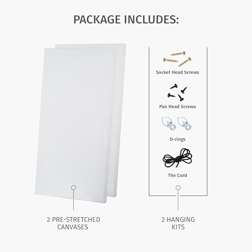PIXY CANVAS Value Pack of 2 Stretched Canvas 10x12 inch, 3/4 (0.75) inch deep for Your Paintings/Artwrok/Wall Art/Wall Decor (Pack of 2 Canvas, 10 x 12 inch, Landscape)