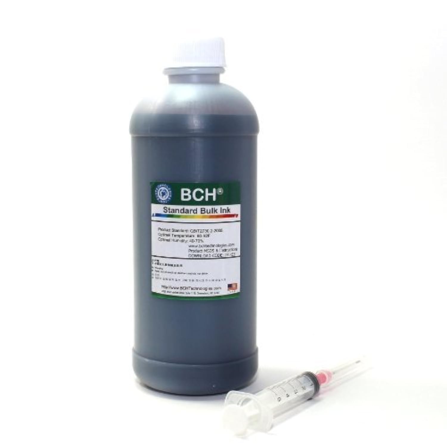 Refill Ink by BCH - Black for Inkjet Printer Cartridge - Standard Grade, Save by Buying Bulk - 500 ml Bottle (16.9 oz) - H Series