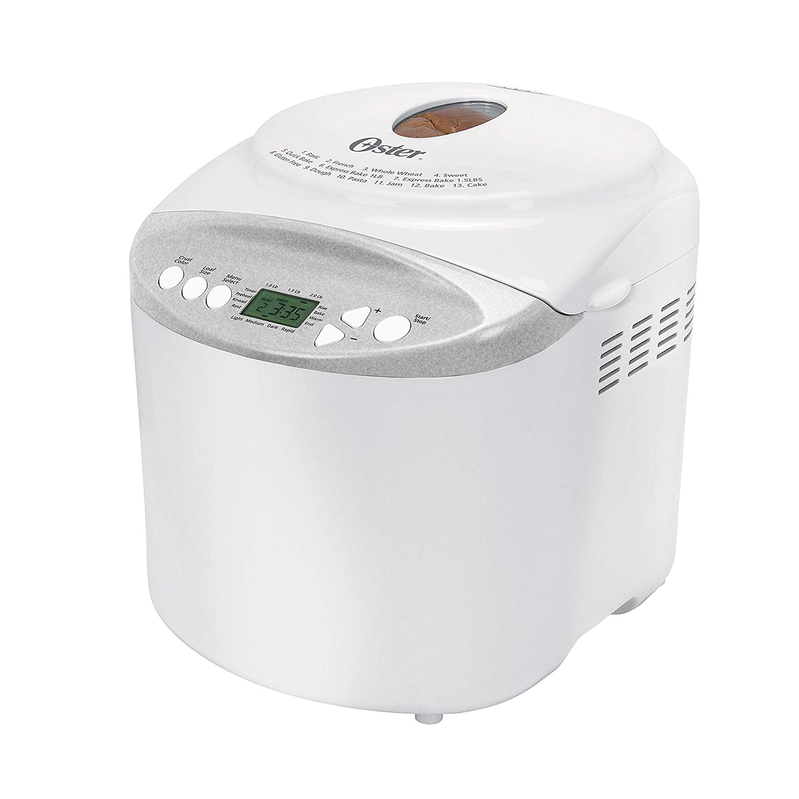 Oster Expressbake Bread Maker with Gluten-Free Setting, 2 Pound, White (CKSTBR9050-NP)