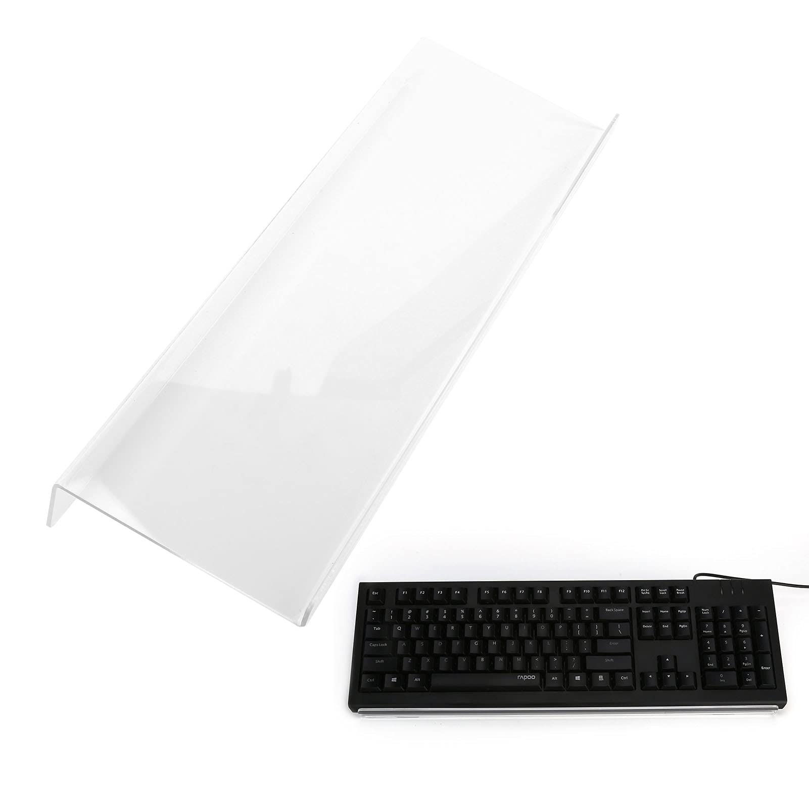 Keyboard Holder, Keyboard Tray, Acrylic Computer Keyboard Stand Transparent Keyboard Holder for Office Home School Keyboard Supplies