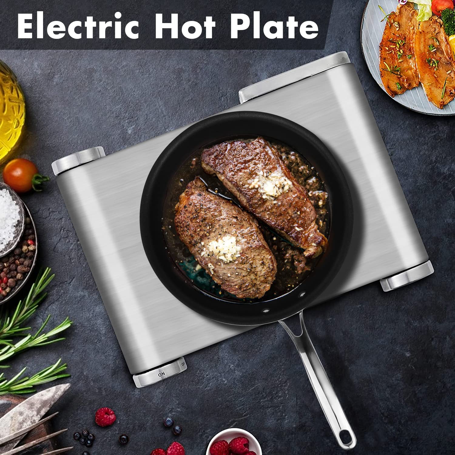 Induction Cooktop, CUSIMAX 1800W Portable Induction Burner with Timer, Sensor Touch Countertop Burner, 10 Temperature and 9 Power Setting, Kids Safety Lock for Cast Iron, Stainless Steel Cookware