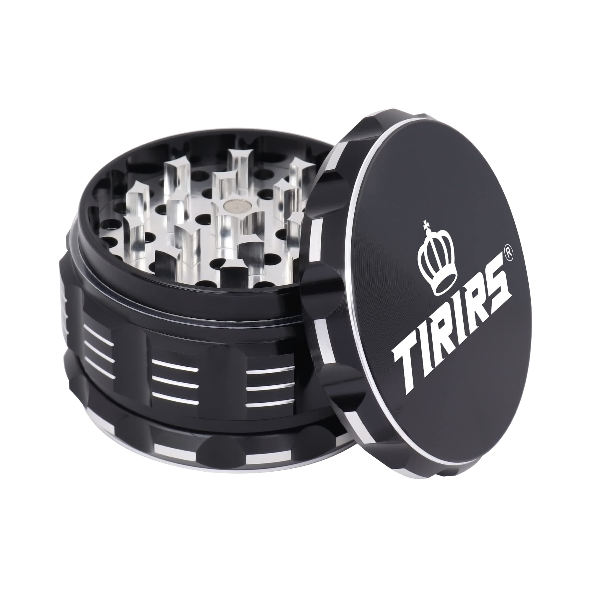 TIRIRS Large Grinder for Spice (3", Black)