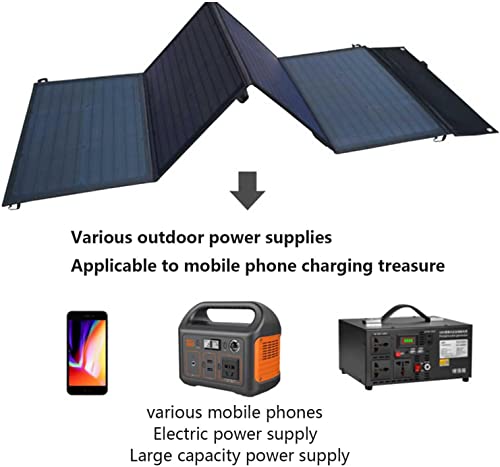 Solar Panels 60W Portable Solar Charger Foldable Solar Panel with USB Dc Port Waterproof for Travel Camping Garden USB Devices