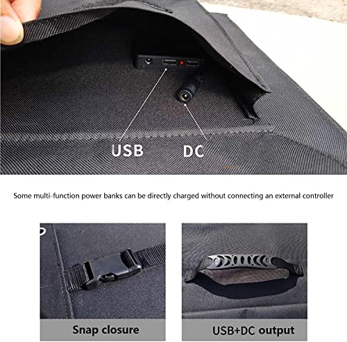 Solar Panels 60W Portable Solar Charger Foldable Solar Panel with USB Dc Port Waterproof for Travel Camping Garden USB Devices
