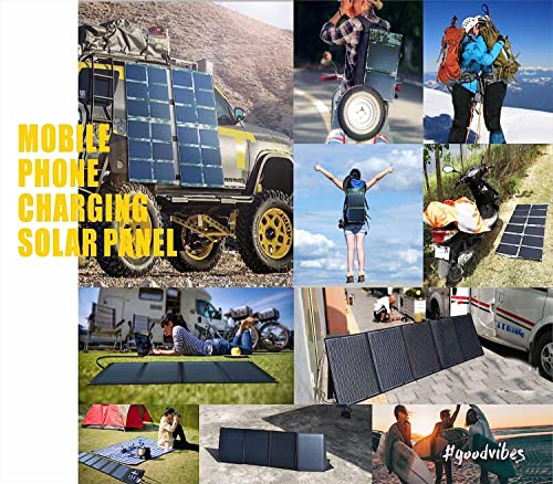 Solar Panels 60W Portable Solar Charger Foldable Solar Panel with USB Dc Port Waterproof for Travel Camping Garden USB Devices