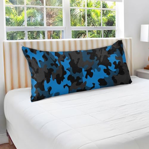 Camouflage Pillowcase for Hair and Skin Body Pillow Cover Body Pillow Case Standard Size 20"X 26" Super Soft Pillow Case with Zipper for Pillow
