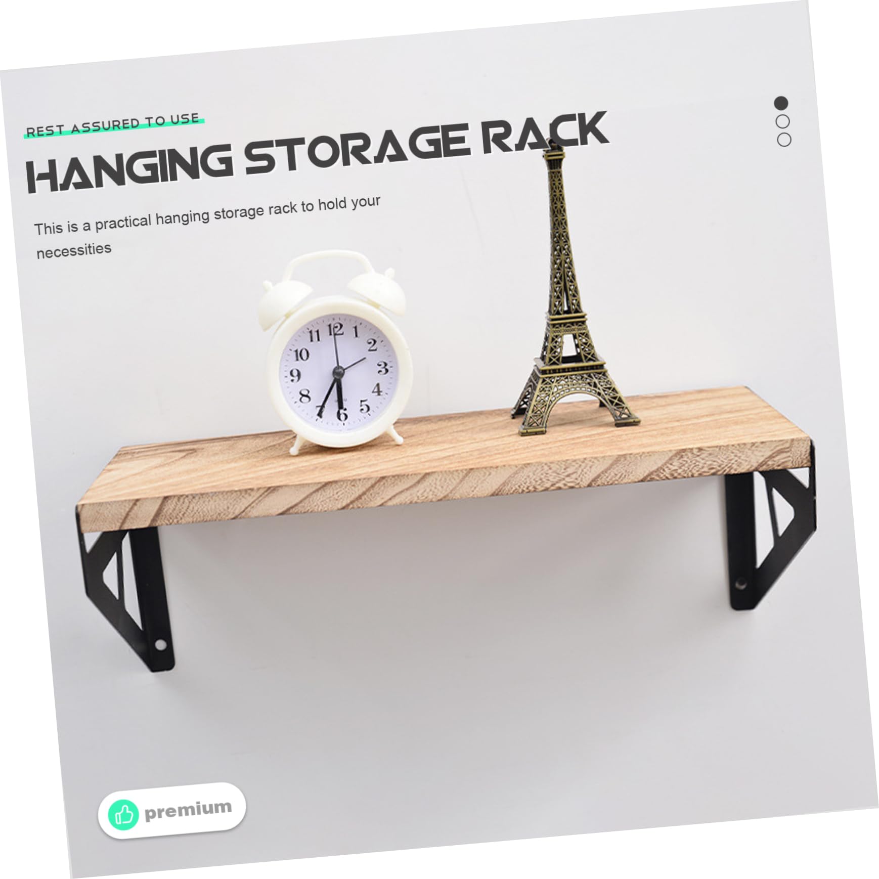 KOMBIUDA 1 Set Shelf Wall Sundries Holder Living Room Supply Bathroom Sundries Rack Wooden Wall Stand Multi-Function Wall -Mounted Storage Rack Sundries Organizer