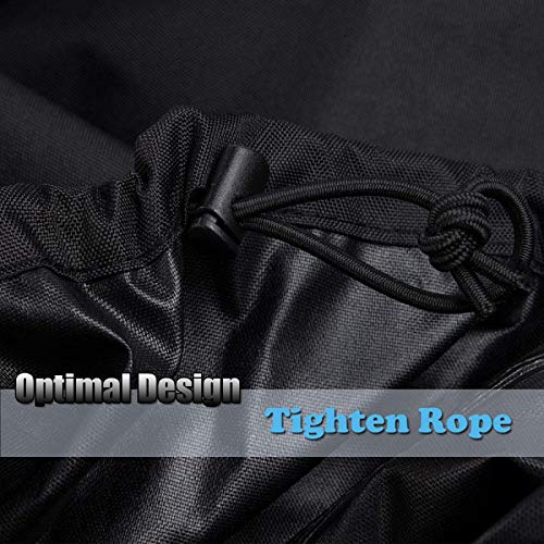 Himal Outdoors Pro Lawn Mower Cover - Heavy Duty 600D Polyester Oxford, Waterproof, UV Resistant, Universal Size Tractor Cover Fits Decks up to 54’’ with Storage Bag, Black