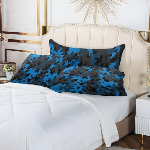 Camouflage Pillowcase for Hair and Skin Body Pillow Cover Body Pillow Case Standard Size 20"X 26" Super Soft Pillow Case with Zipper for Pillow
