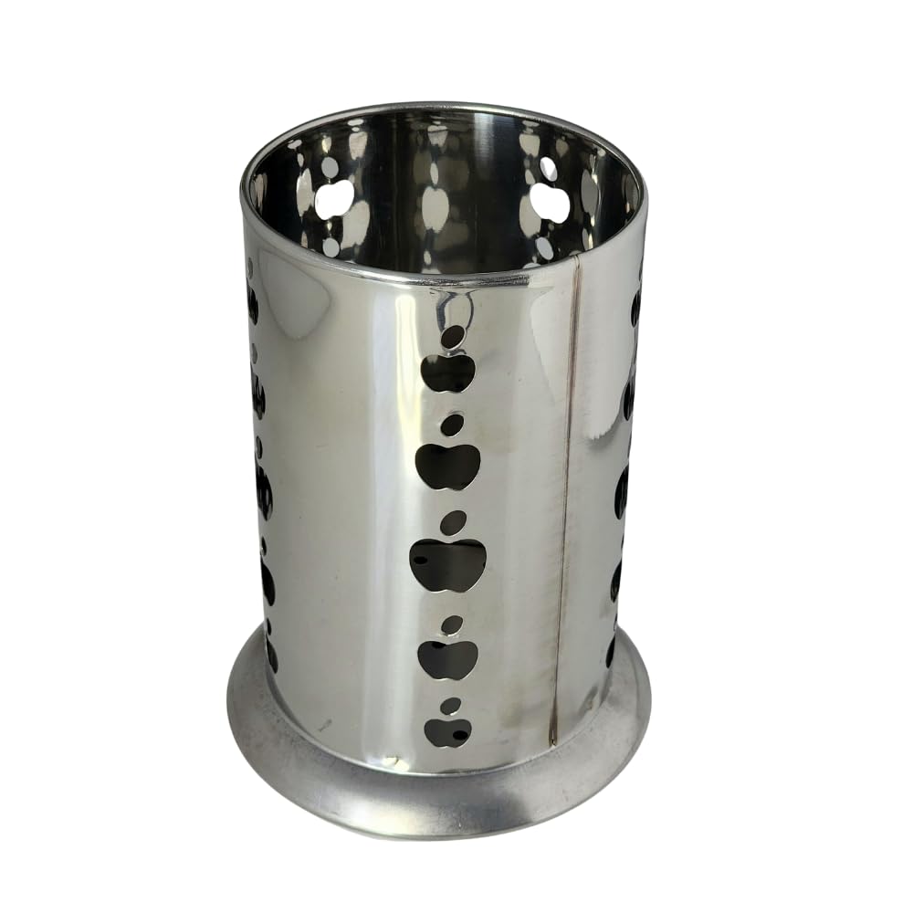 EAR FREE Utensil Holder - Kitchen Space Saver | Organizer for Utensils - 6.49 x 3.93 Inch - stainless steel Silver Holder