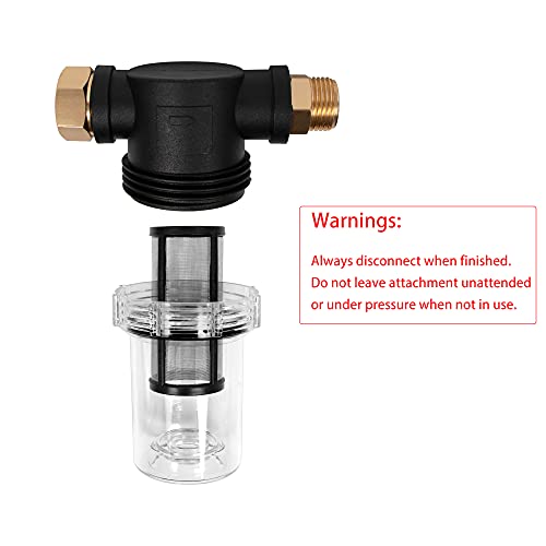 BEETRO Garden Hose Filter for Pressure Washer Inlet Water, Sediment Filter Attachment, with 100 Mesh and 40 Mesh Screen, 3 Sets