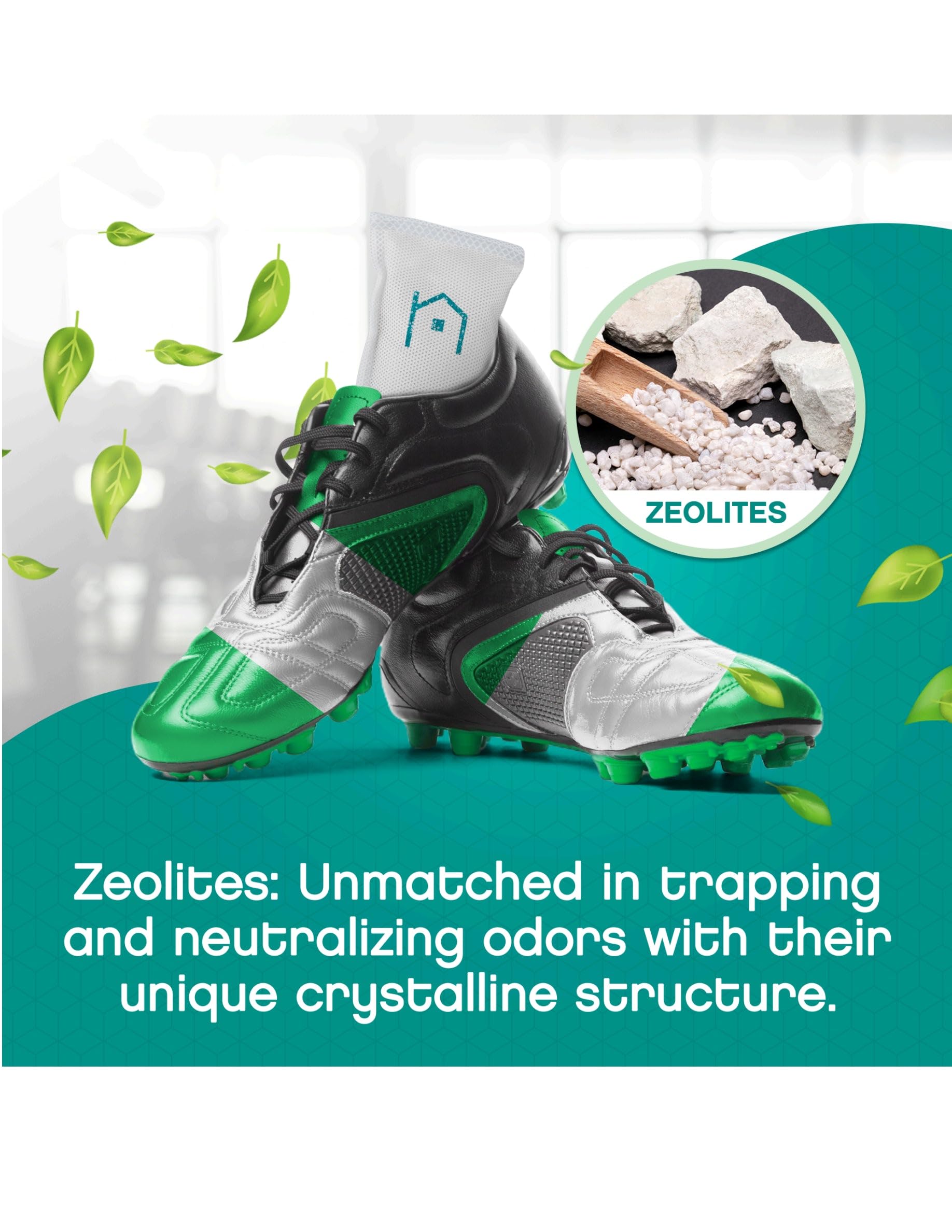 Fresh Nest Shoe Deodorizer (2-Pack) - Odor Eliminator, Freshener for Sneakers, Gym Bags, and Lockers