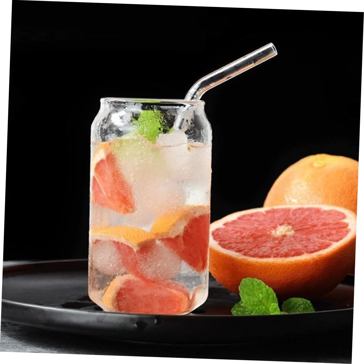 HAKIDZEL 2Pcs can cup glass cups beer mugs clear coffee mugs canned drinks glass drinking glasses vodka glasses Water Mug Ring-pull Can Shaped Cup household soda can golf cup beer can