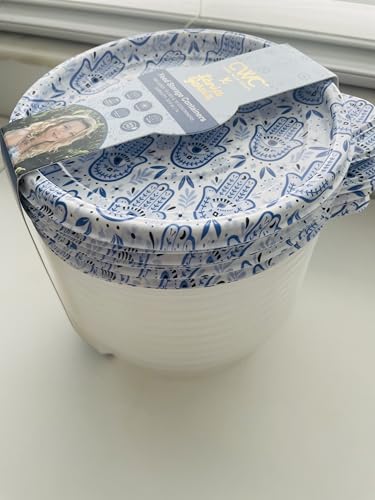 COOK WITH COLOR 20 Piece Round Plastic food containers. 10 Lids & 10 containers ROUND/CIRCULAR/LIMITED EDITION DESIGNS (THE EYE)