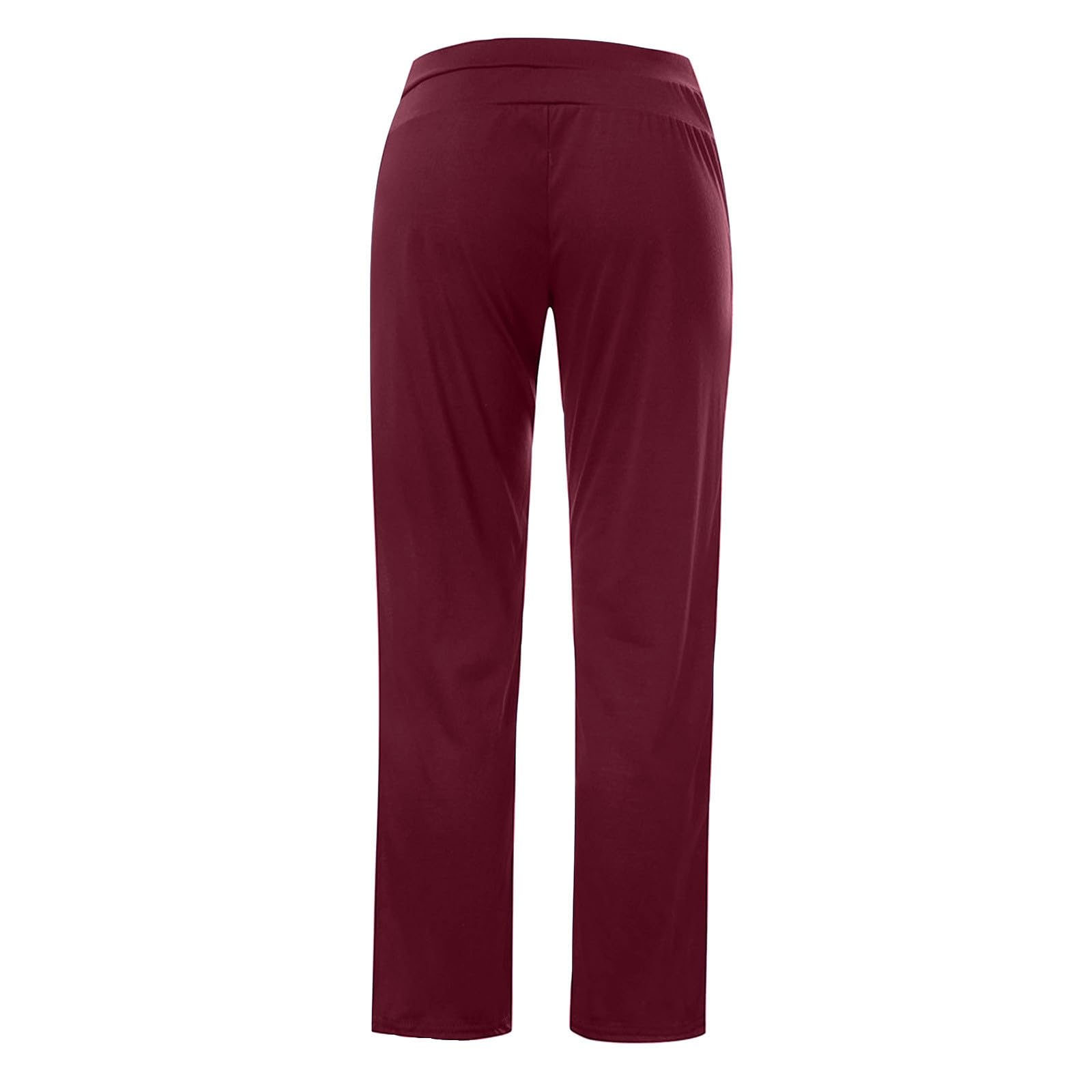2025 Sweatpants Women Drawstring Elastic Waist Loose Fit Crop Straight Pants Running Workout Casual Trousers