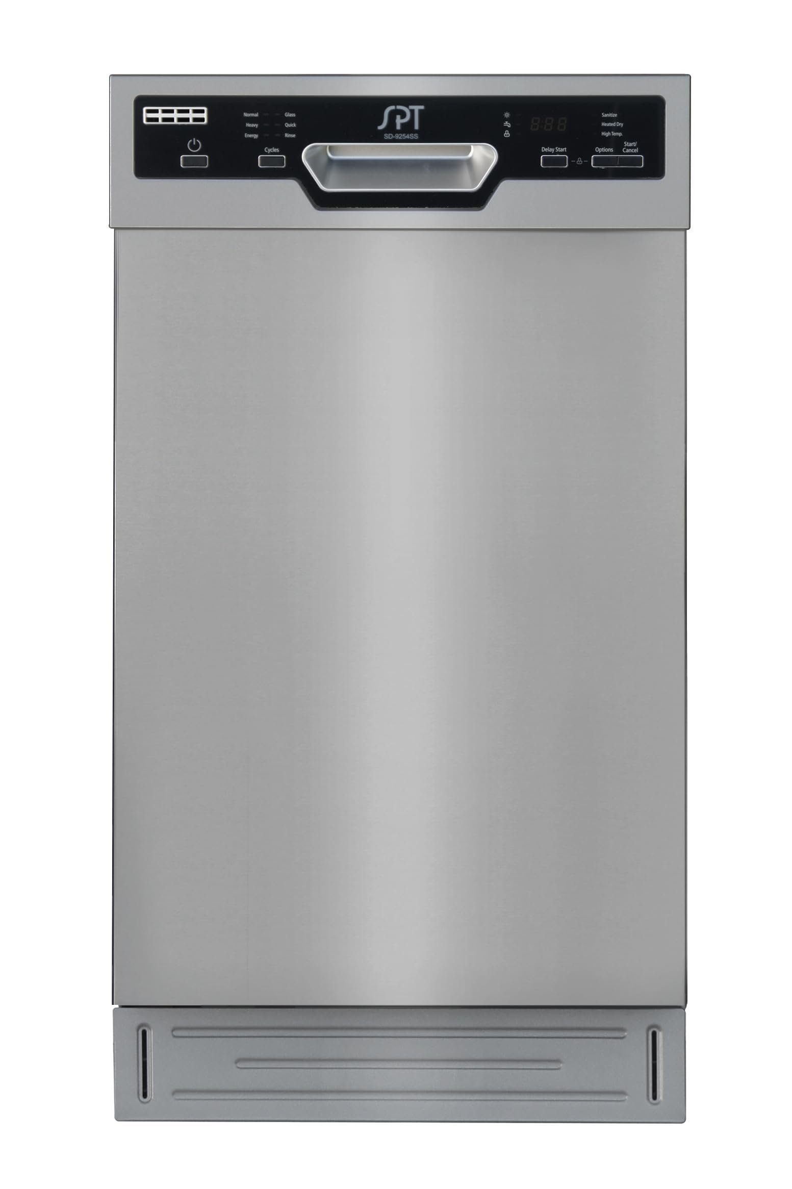 SPT SD-9254SSA 18″ Wide Built-In Dishwasher w/Heated Drying, ENERGY STAR, 6 Wash Programs, 8 Place Settings and Stainless Steel Tub – Stainless