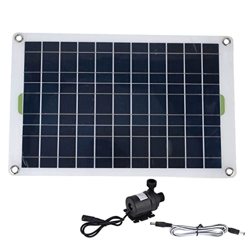 Solar Water Pump Kit, 50W 12V Solar Powered Water Fountain Pump with Low Noise, Solar Pond Pump for Bird Bath Fish Tank Outdoor Pond Garden Yard Water Feature