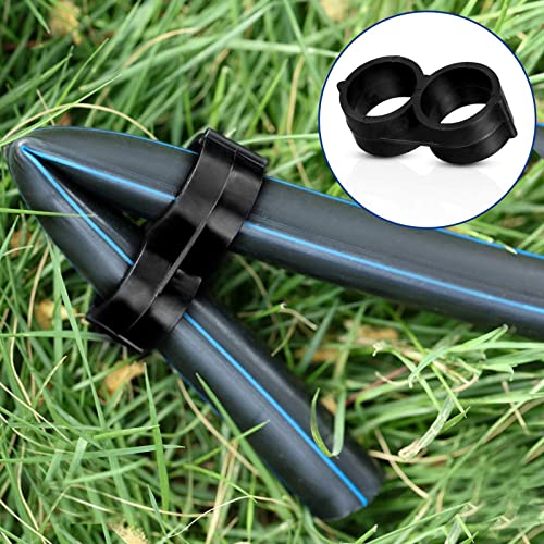 Maitys Irrigation Fittings Kit for Tubing 32 Piece Set, 8 Tees, 8 Couplings, 8 Elbows and 8 End Cap Plugs Barbed Connectors for Drip Sprinkler Systems, Garden, Patio, Lawn or Flower Bed (1/2 Inch)