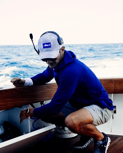Billfish Gear White Marlin Flag Hat Lightweight Performance Headwear for Big Game Offshore Fishing, Gray Camo