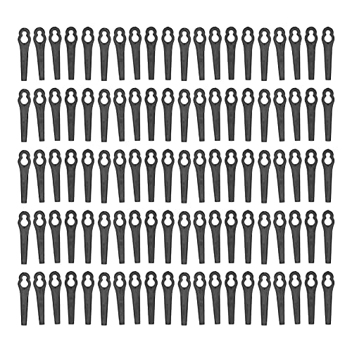 100pcs Trimmer Head Blades Set Plastic Trimmer Replacement Cut Blade For Lawn Mower Garden Accessories Cordless Grass Strimmer