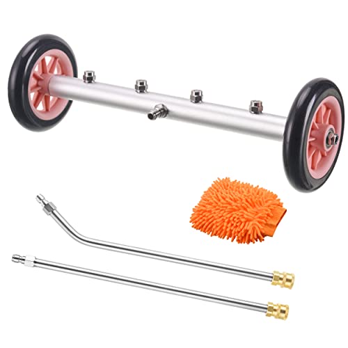 JOEJET Pressure Washer Undercarriage Cleaner, 16 Inch Under Car Washer, Undercarriage Cleaner with Straight Extension Wand and Wash Mitt, 4000 PSI