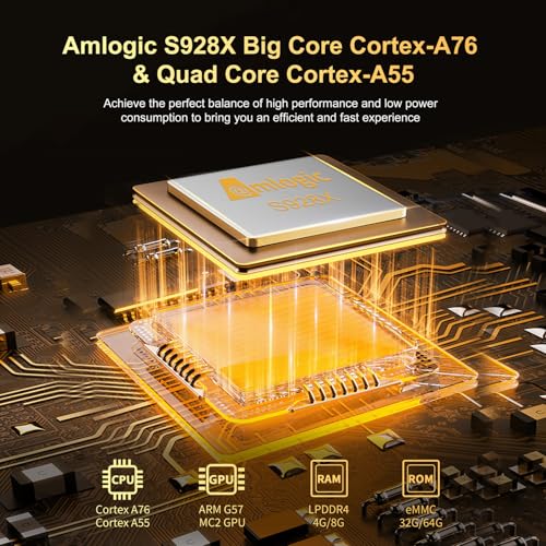 SHYSKY X96 X10 8K Ultra HD Android TV Box Android 11.0 Amlogic S928X LPDDR4 8GB RAM 64GB ROM WiFi6 1000M BT5.2 USB3.0 Support AV1 8K 60fps H.265 HDR Box with i8 Keyboard