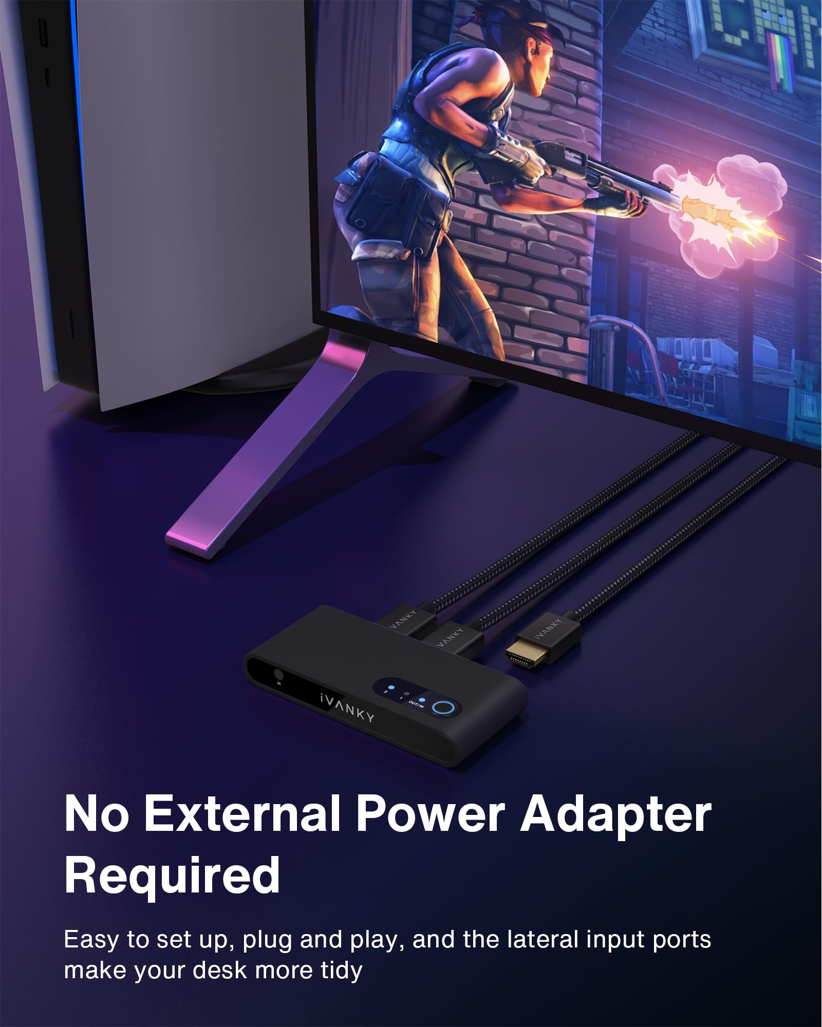 8K HDMI 2.1 Switch iVANKY Bi-Directional 2 in 1 Out HDMI Switch with Remote, 4K@120Hz 8K@60Hz HDMI Switcher 1 in 2 Out (1 Display at a Time) 48Gbps for PS5/PS4, Xbox, Roku, Apple TV, Fire Stick