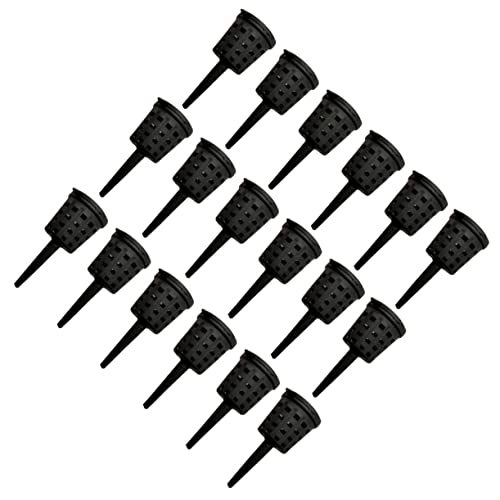 HANABASS 50pcs Basket Fertiliser Holder for Orchid Pot Bonsai Rooting Portable Garden Baskets Fertilizer Cover Grow Container Plastic Potted with Propagation Flower Plant Lid