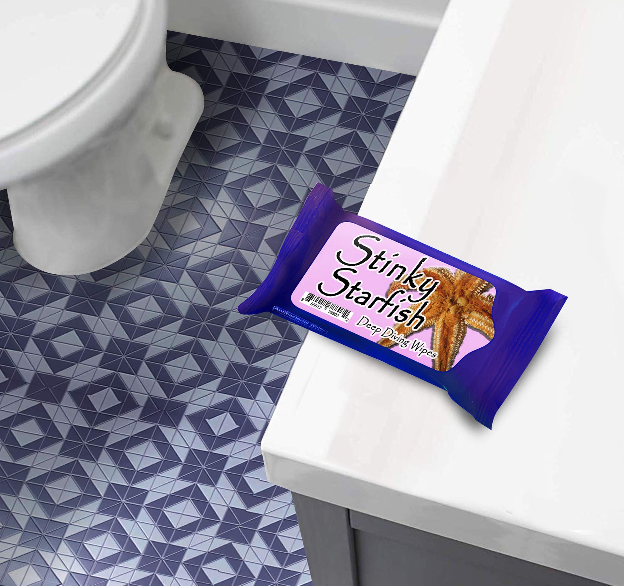 Stinky Starfish Deep Diving Wet Wipes, Funny Moist Wipes for Women, Travel Size, Flushable, Revolutionary and Disposable
