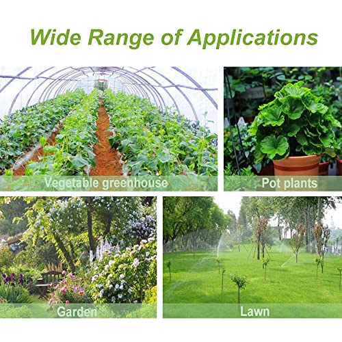 Irrigation Hose Kit, 80 Feet 1/4 Inch Drip Line Irrigation Hose, with a Variety of Drip Irrigation Barbed Fittings,Suitable for Garden Irrigation System (1/4 Hose Standard kit)