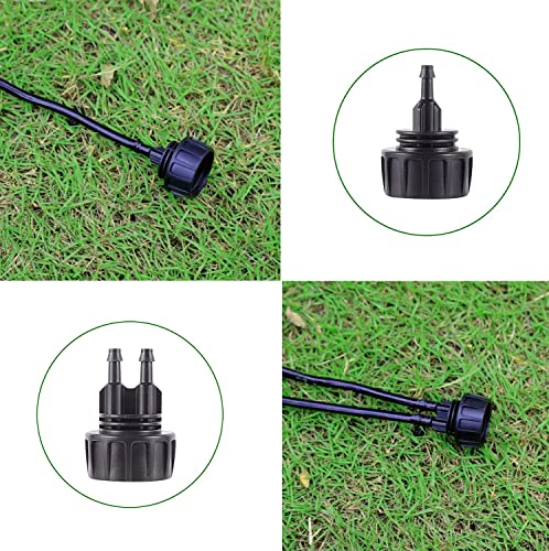 Irrigation Hose Kit, 80 Feet 1/4 Inch Drip Line Irrigation Hose, with a Variety of Drip Irrigation Barbed Fittings,Suitable for Garden Irrigation System (1/4 Hose Standard kit)