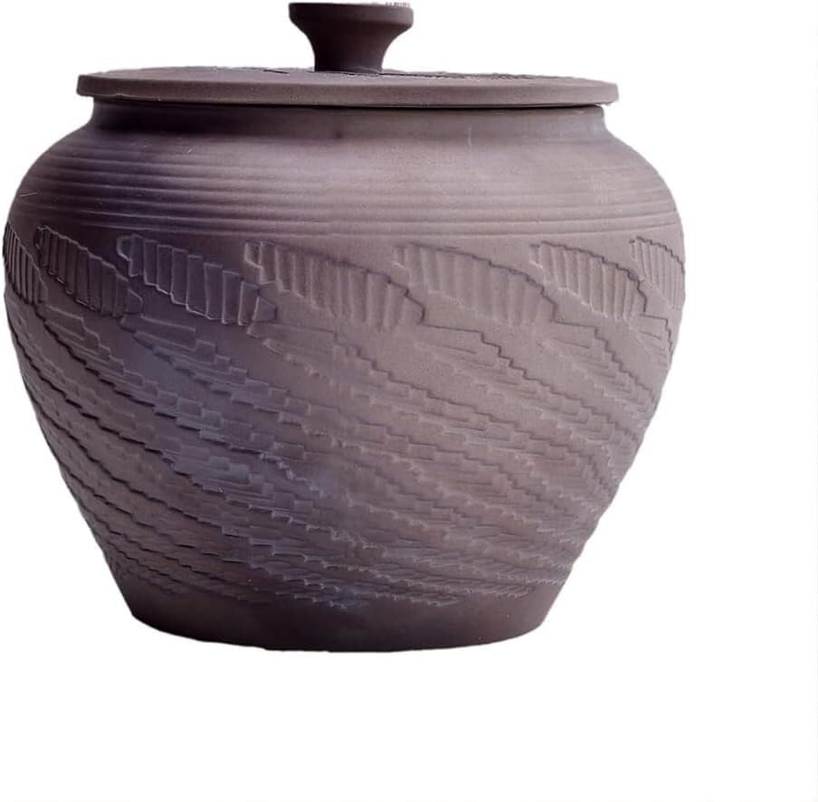 TANIDA Chinese Vintage Porcelain Sealed Storage Jar,Chinese Tradition Ceramic Tea Canister with Lid,Embossed Texture Tea Storage Jars Tea Tins Can for Kitchen Tea Coffee for Kit B (Color : A)