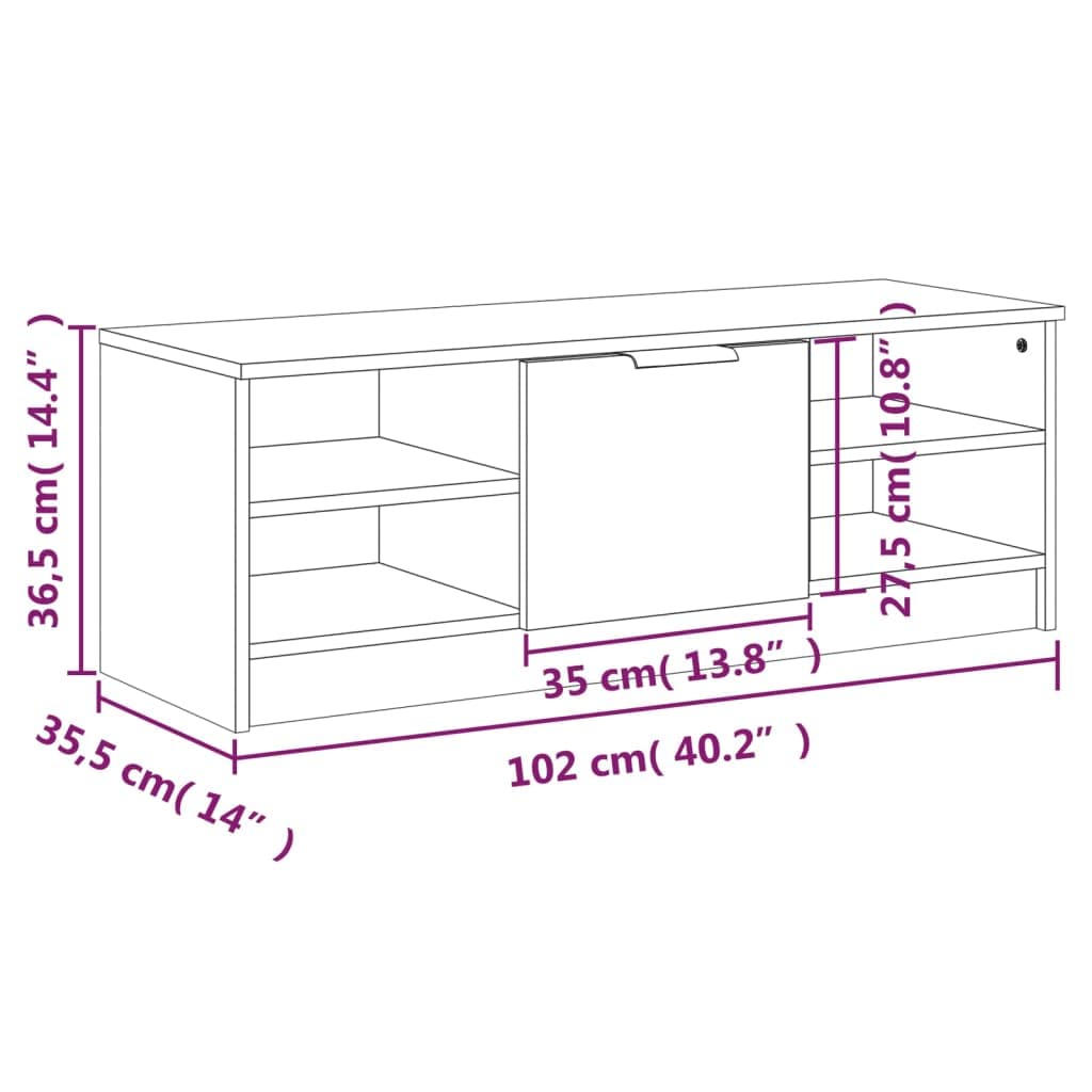 GaRcan TV Cabinet Living Room Sideboard Entertainment Centre TV Console Media Unit HiFi Cabinet with Shelf Grey Sonoma Engineered Wood (Grey Sonoma)