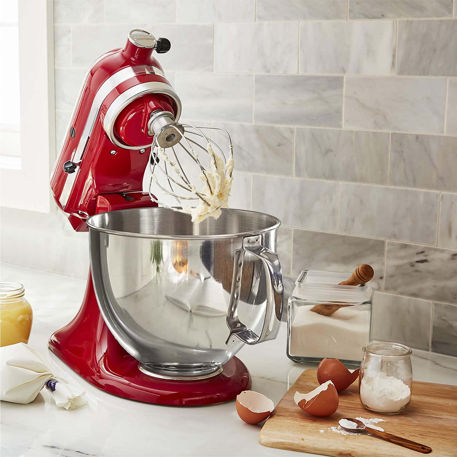 GVODE Stainless Steel Mixer Attachment Fit all Kitchenaid Mixer Bowl,4.5-5Q Tilt-Head for Kitchen Aid Mixing Bowls 5 Quart Stainless Bowl for Kitchenaid