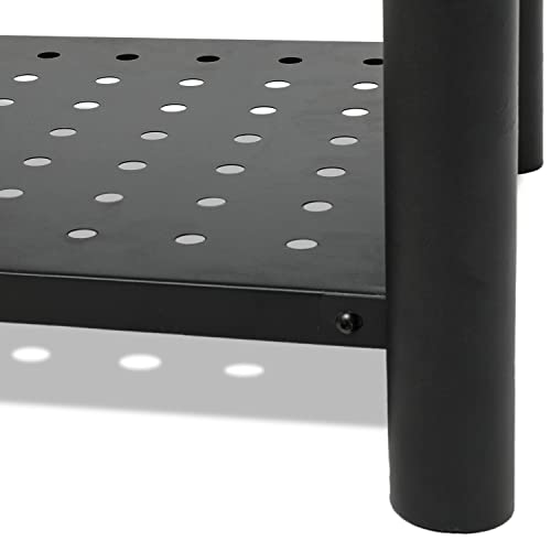 MoNiBloom 22" Portable Fire Pit Outdoor Wood Burning Firepit Outside BBQ Grill Cooking with Rack for Patio Backyard Picnic Garden, Black