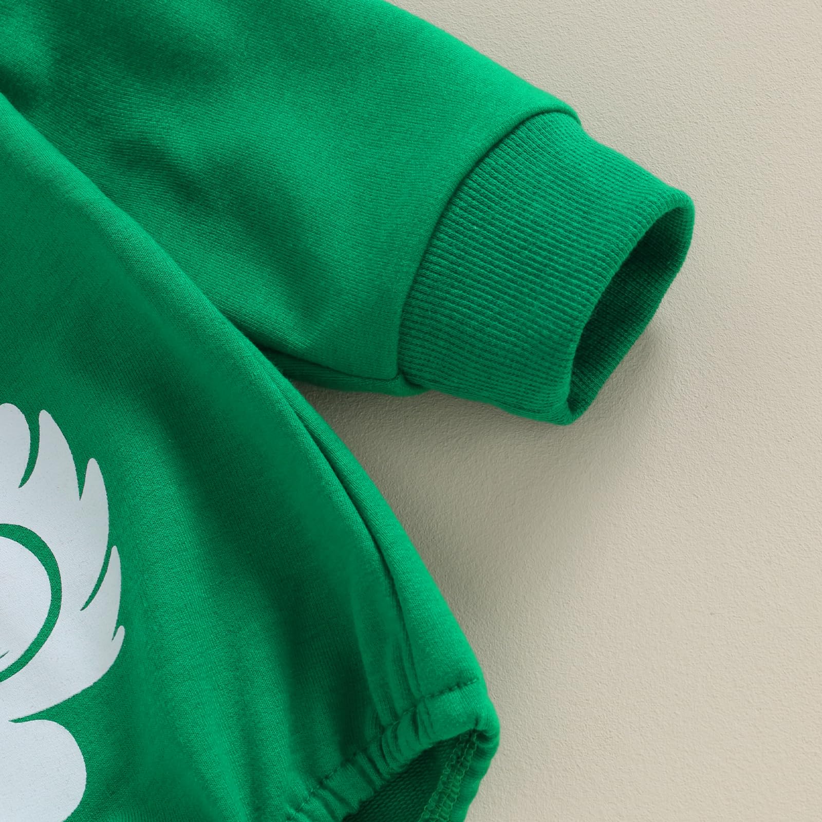 Newborn Baby Boy Girl Christmas Outfit Crewneck Sweatshirt Romper Long Sleeve Bubble Romper Oversized Bodysuit Top (Green Santa, 18-24 Months)