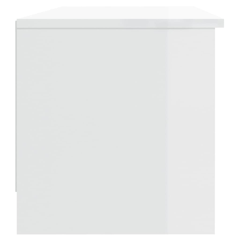 GaRcan TV Cabinet Living Room Sideboard Entertainment Centre TV Console Media Unit HiFi Cabinet with Shelf Grey Sonoma Engineered Wood (High Gloss White)