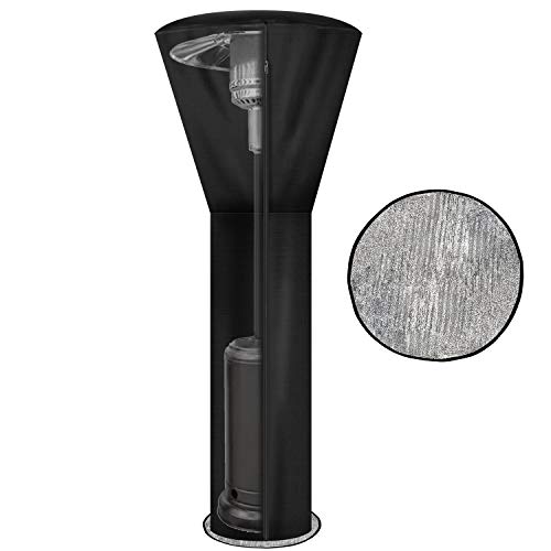 Patio Heater Cover with Fireproof Mat, Outdoor Heater Cover Patio Heater Covers Waterproof with Zipper and Straps, Propane Heater Cover, Heat Lamp Cover, Garden Patio Heater Cover