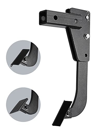 Racewill Hitch Lawn Mounted Ripper for ATV/UTV Tractor with 2 inch Receivers, Heavy Duty Trencher Subsoiler Plow with 2 Replaceable Ripper Teeth, Adjustable in Depth