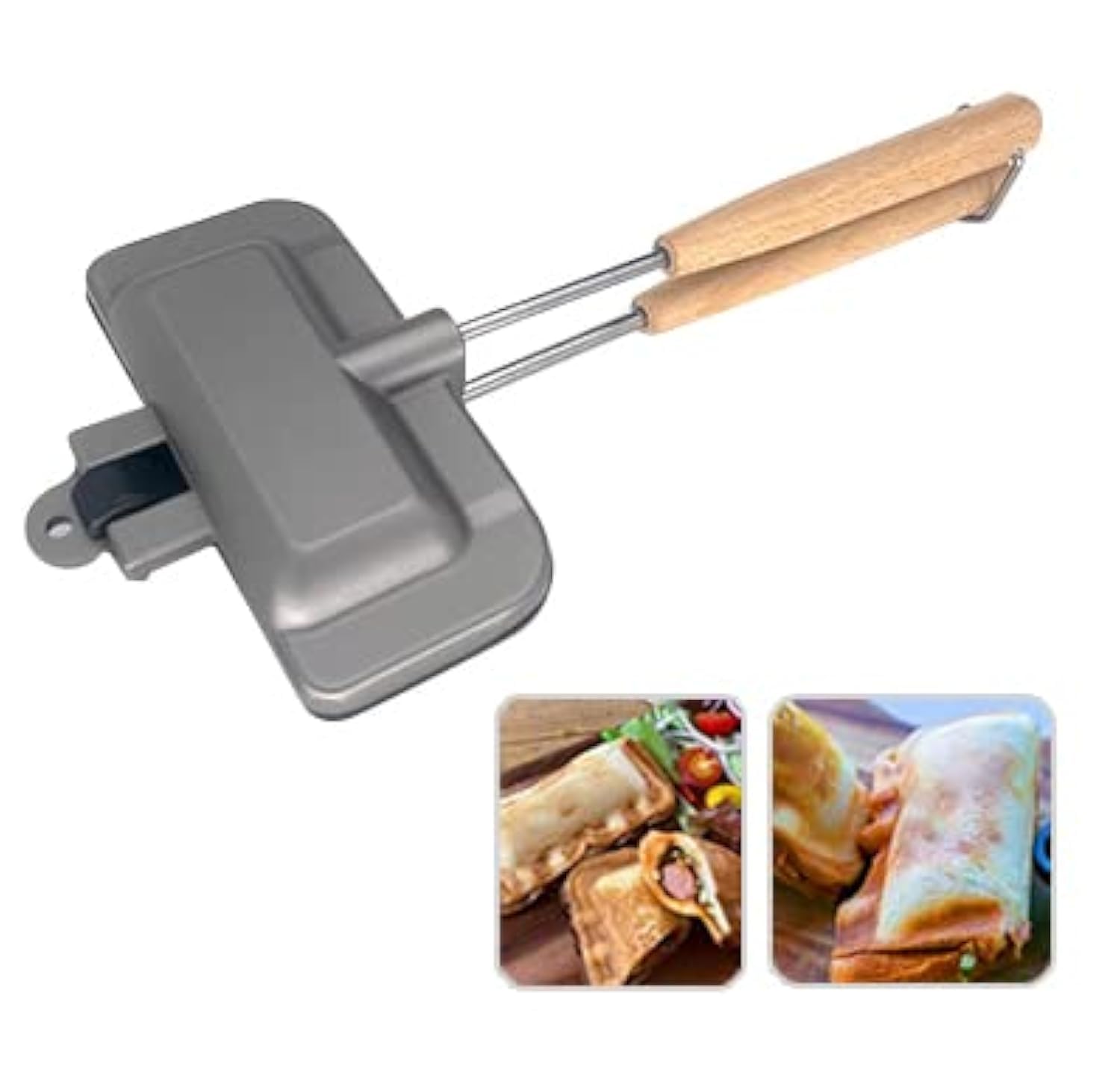 Double-Sided Sandwich Baking Pan, Double Sided Frying Pan, Grilled Cheese Maker Nonstick Sandwich Maker Flip Grill Pan for Breakfast Pancakes, Omelets, Frittatas, and Toast