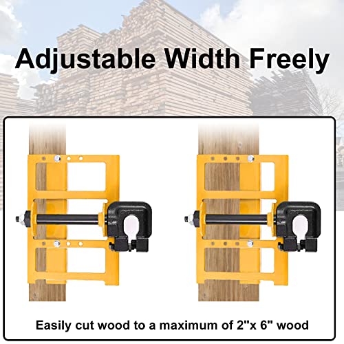 Kweetle Vertical Chainsaw Mill Lumber Cutting Guide Saw Steel Timber Chainsaw Attachment Cut Guided Mill Wood for Builders and Lumberjacks