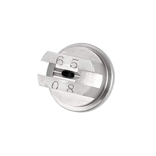 uxcell Flat Fan Spray Tip, 65 Degree Stainless Steel Nozzle (1.8mm Orifice Diameter)