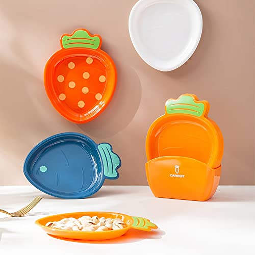 HARAY Salad Bowls Four Snack Plates Strawberry Shaped Home Restaurant Snack Plate Table Fruit Snack Snack Snack Candy Dried Fruit Plate Garbage Slag Plate Soy Sauce Dish Salad Bowls