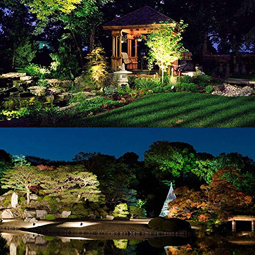 SUNRIVER Low Voltage Landscape Lights Led Landscape Lighting 6W Outdoor Landscape Lights 12V 24V Waterproof Landscape Spotlights for Yard, Lawn, Garden(6 Pack Warm White)