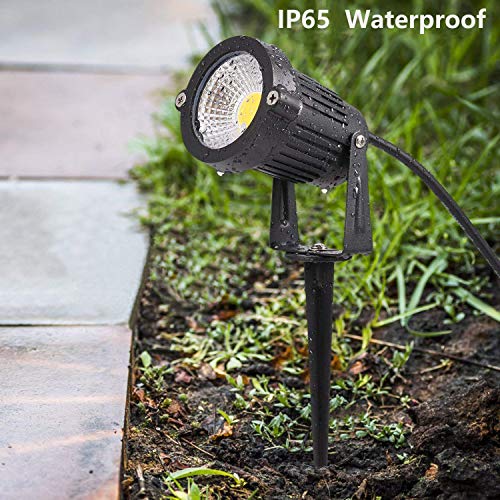 SUNRIVER Low Voltage Landscape Lights Led Landscape Lighting 6W Outdoor Landscape Lights 12V 24V Waterproof Landscape Spotlights for Yard, Lawn, Garden(6 Pack Warm White)