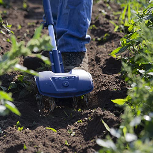 Fusion Drill-Powered Cultivator, Adjustable Tilling Width Up To 8β, Tilling Depth Up To 5.5β, Compatible With Most Cordless Drills, Adjustable Length, Model: 33061