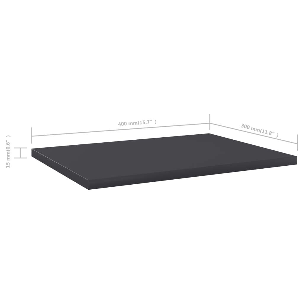 THYUOVAI Bookshelf Boards,Cabinet Shelf Wall Mount Storage Shelves Suitable for Wall Decor,Living Room,Bathroom,Kitchen 8 pcs Gray 15.7"x11.8"x0.6" Engineered Wood